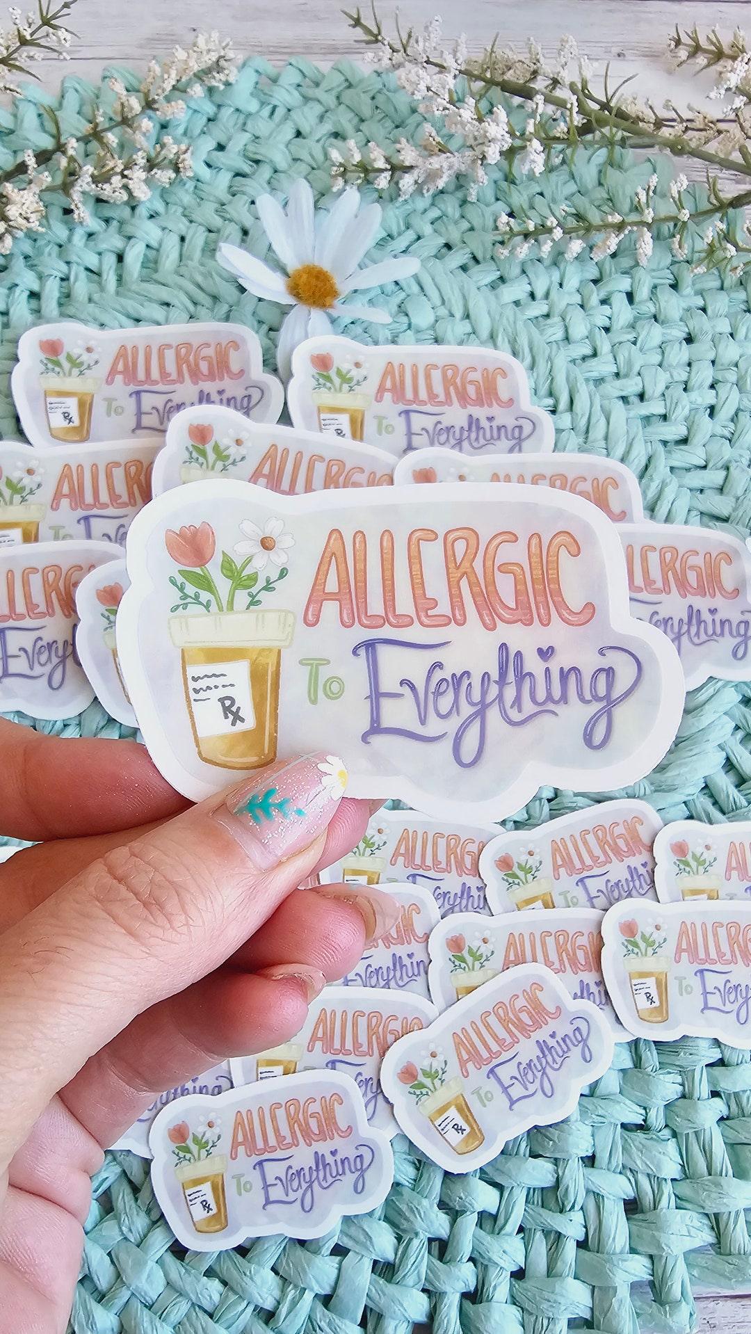 Allergic to Everything Sticker/allergies Suck/health Stickers/vinyl ...