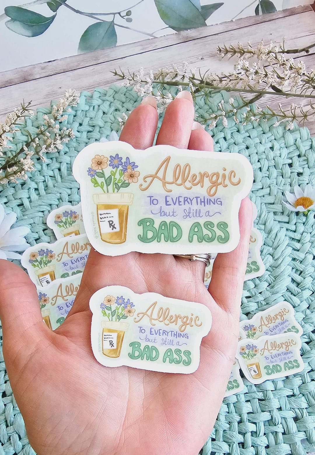 Allergy Badass Sticker/allergy Sticker/allergy Badass/allergies/vinyl ...