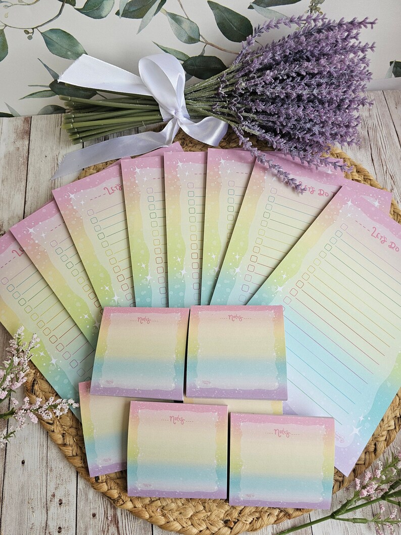 Rainbow Notepad Set of 2 - Etsy