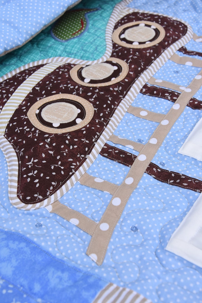 Pirate Quilt Corsair Quiltboy Quilt Pirates Ship Quilt | Etsy