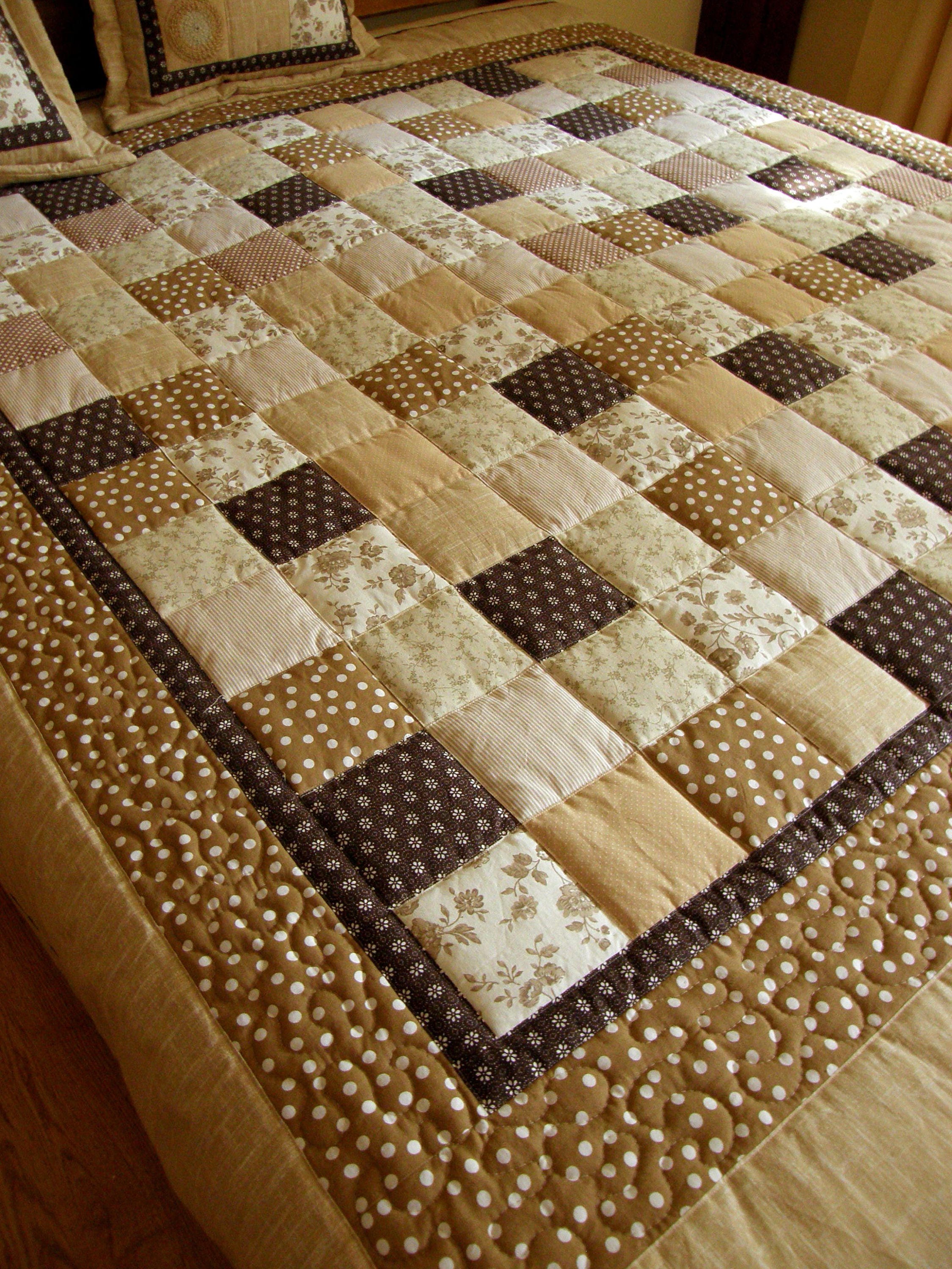 Brown Tones Double Quilt : - Etsy