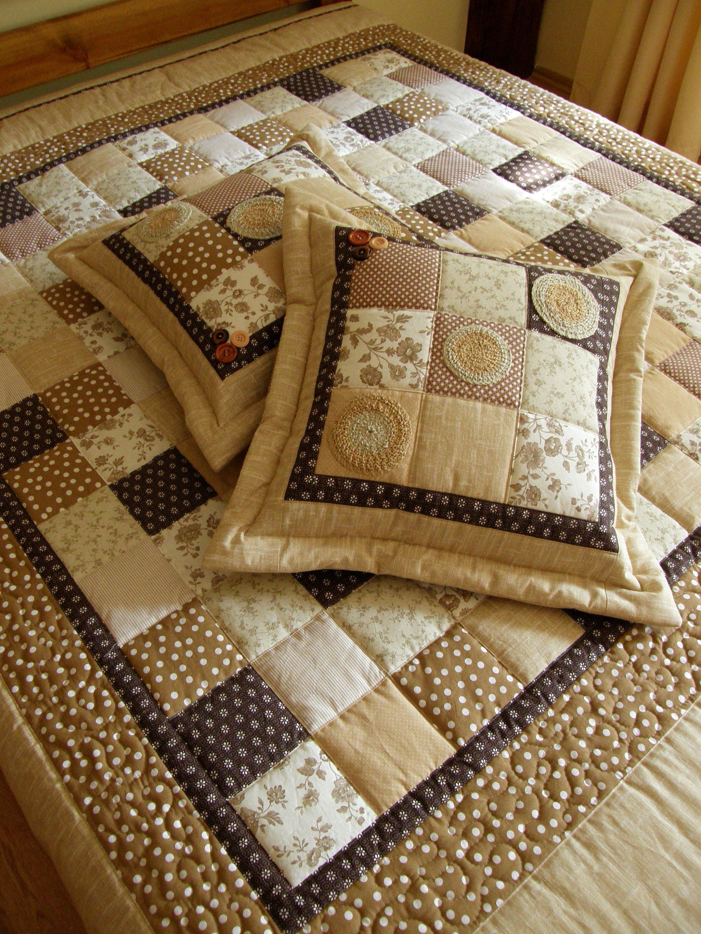Brown Tones Double Quilt : - Etsy