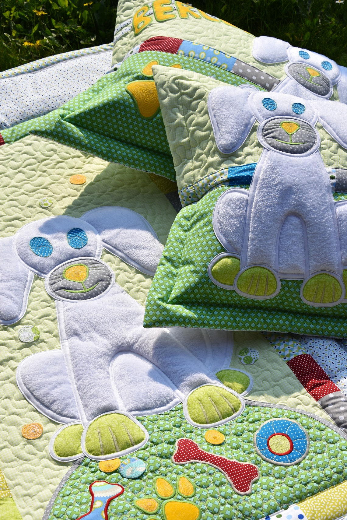 Perro almohada perca perro cama individual colcha niños niños - Etsy México