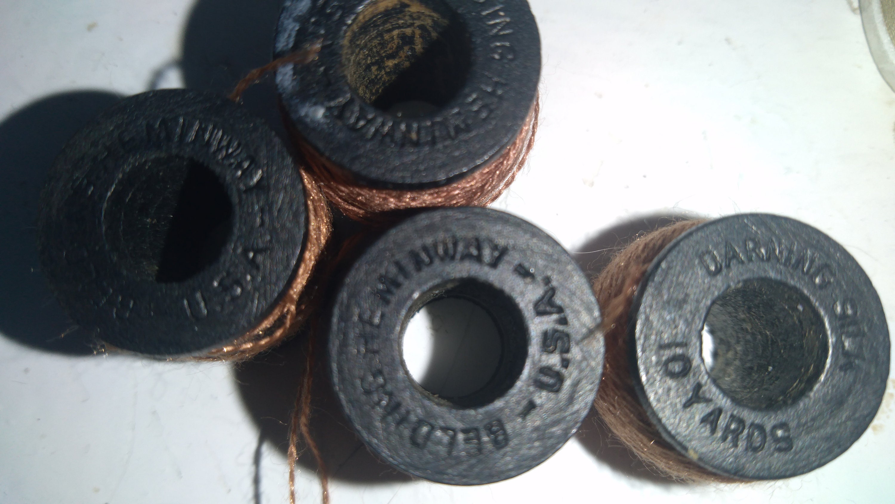 Vintage Thread Various Colors 15 Spools Thimble COATS CLARK TALON ...