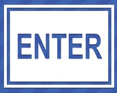Enter Sign Vinyl Decal Sticker - Etsy