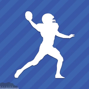 Football Player Quarterback Vinyl Decal Sticker - Etsy