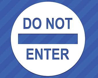 Enter Sign Vinyl Decal Sticker - Etsy