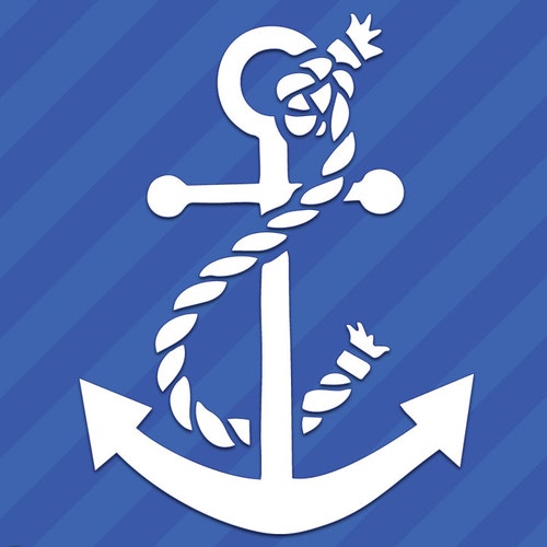 Boat Anchor With Rope Vinyl Decal Sticker - Etsy