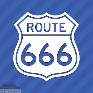 Route 666 Vinyl Sticker Decal Heavy Metal Pagan - Etsy