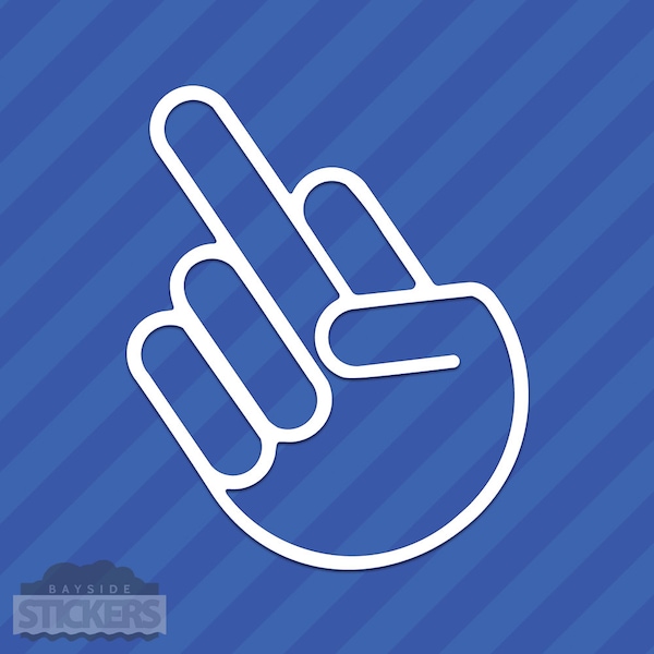 Middle Finger Decal Etsy
