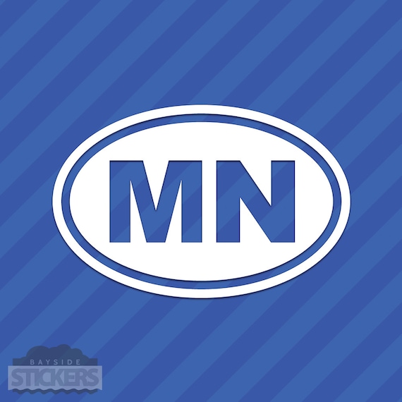 Minnesota MN Oval Vinyl Decal Sticker - Etsy