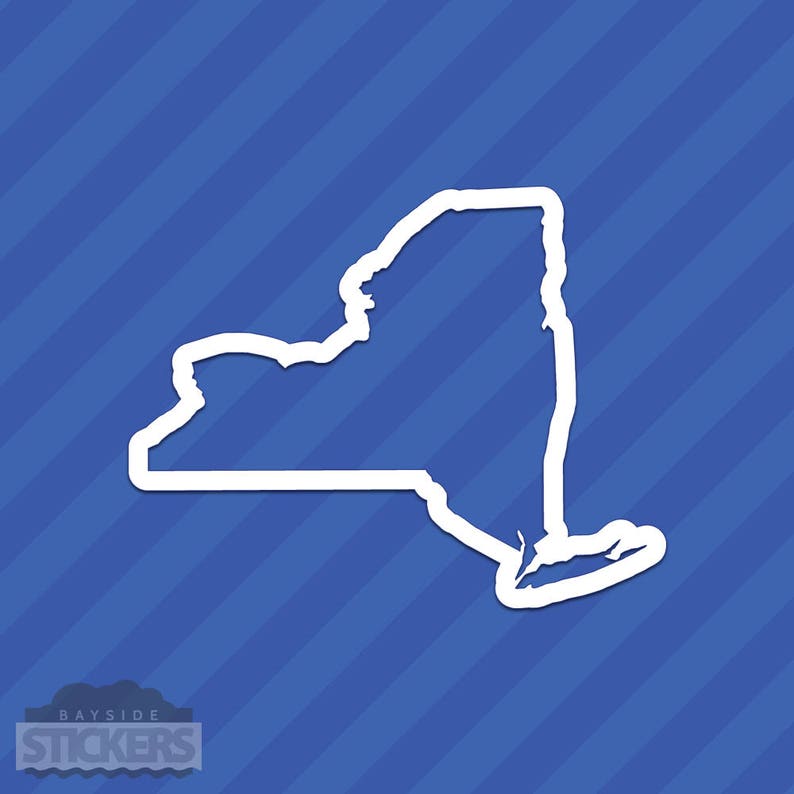 New York NY State Outline Vinyl Decal Sticker - Etsy