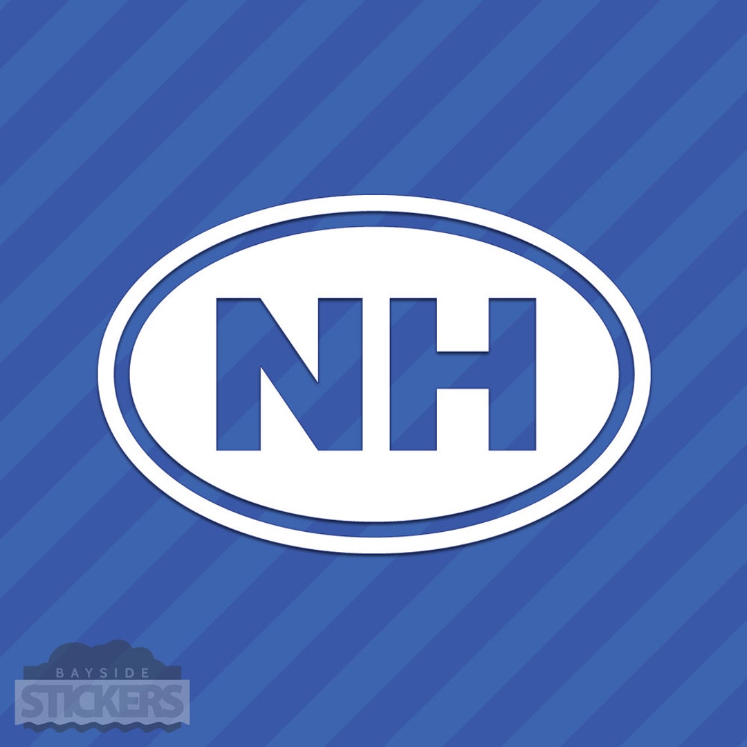 New Hampshire NH Oval Vinyl Decal Sticker - Etsy