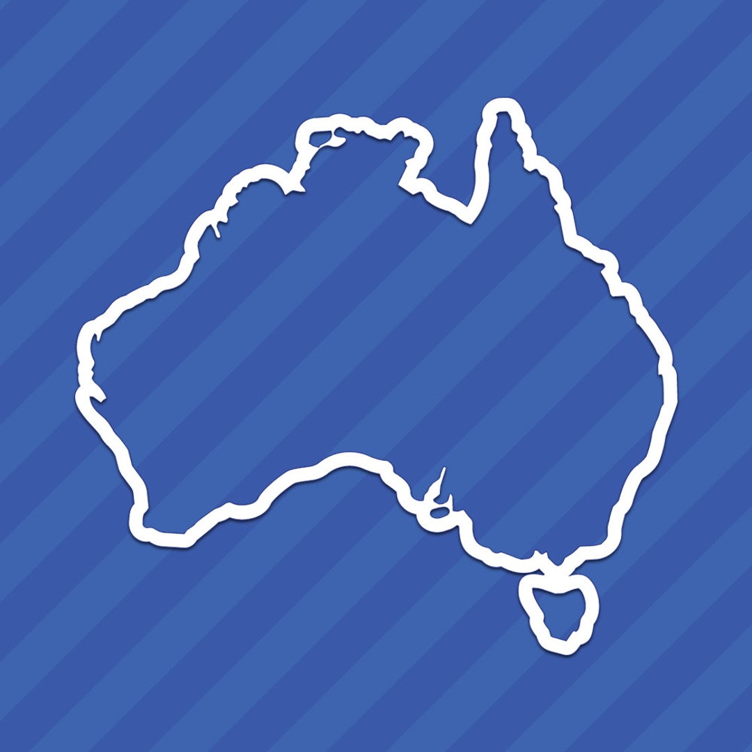 Australia AU Country Outline Vinyl Decal Sticker - Etsy