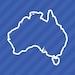 Australia AU Country Outline Vinyl Decal Sticker - Etsy