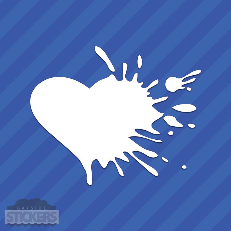 Heart Splatter Love Vinyl Decal Sticker - Etsy