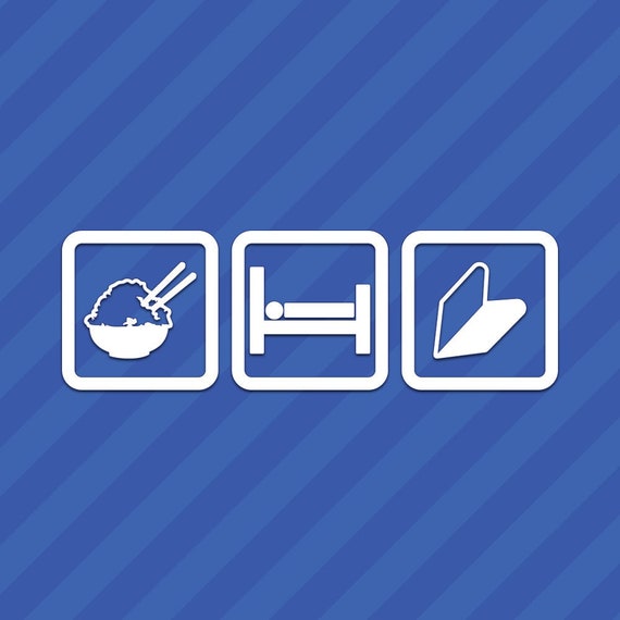 Eat Sleep JDM Rice Vinyl Decal Sticker | Etsy