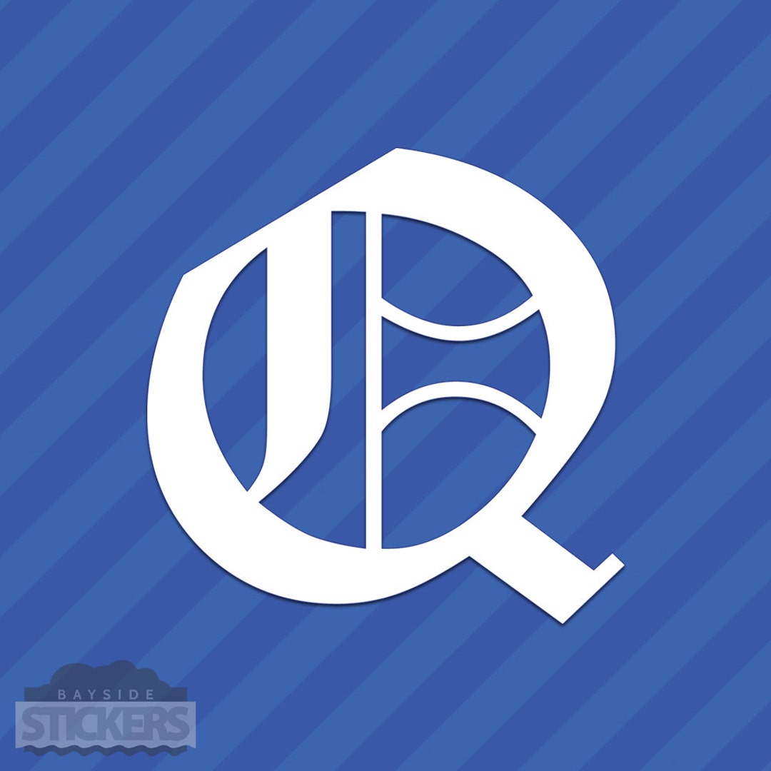 Old English Letter Q Initial Vinyl Decal Sticker Diploma Font - Etsy