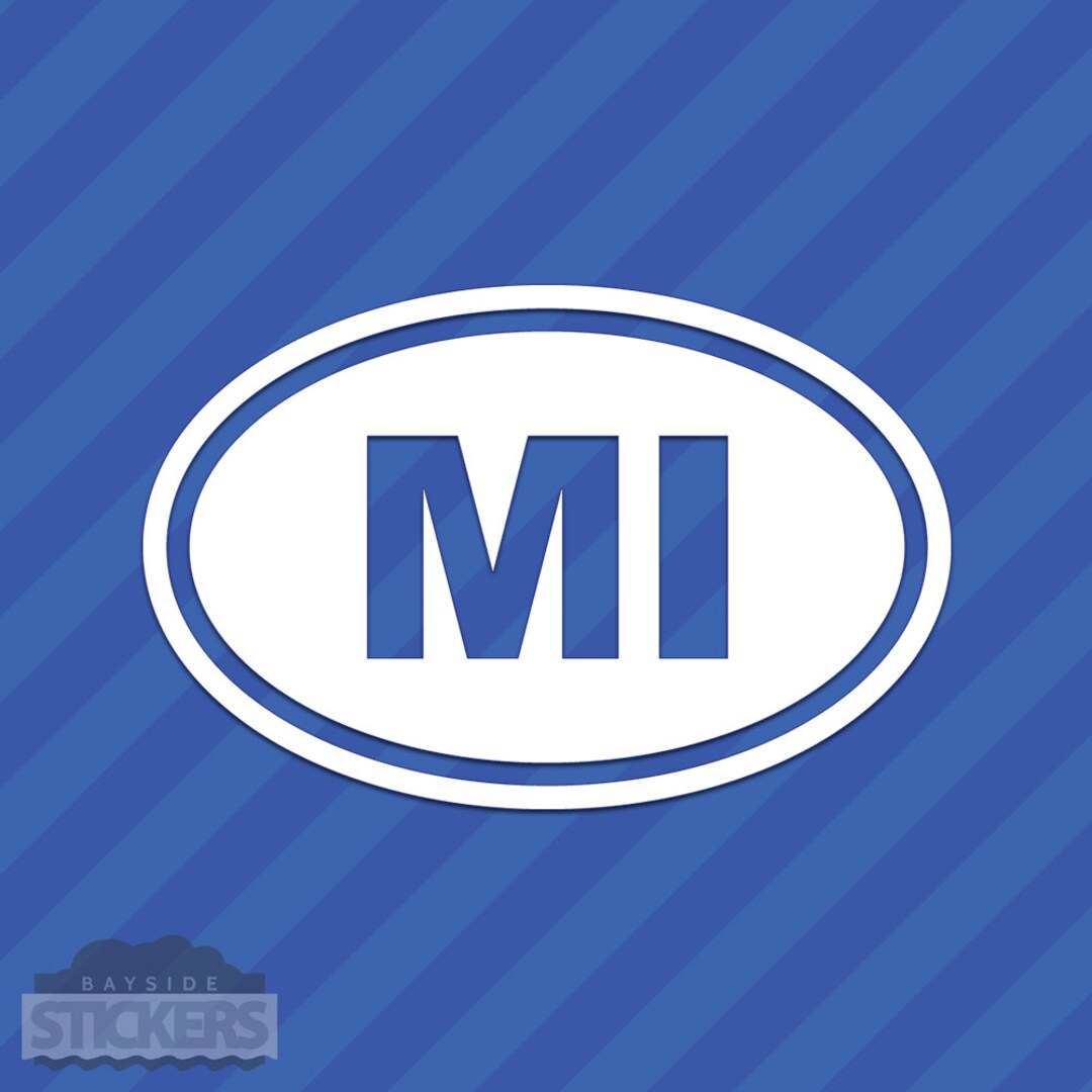 Michigan MI Oval Vinyl Decal Sticker - Etsy