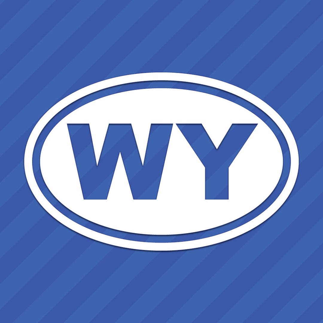 Wyoming WY Oval Vinyl Decal Sticker - Etsy