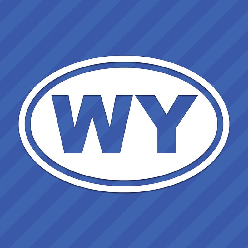 Wyoming WY Oval Vinyl Decal Sticker - Etsy