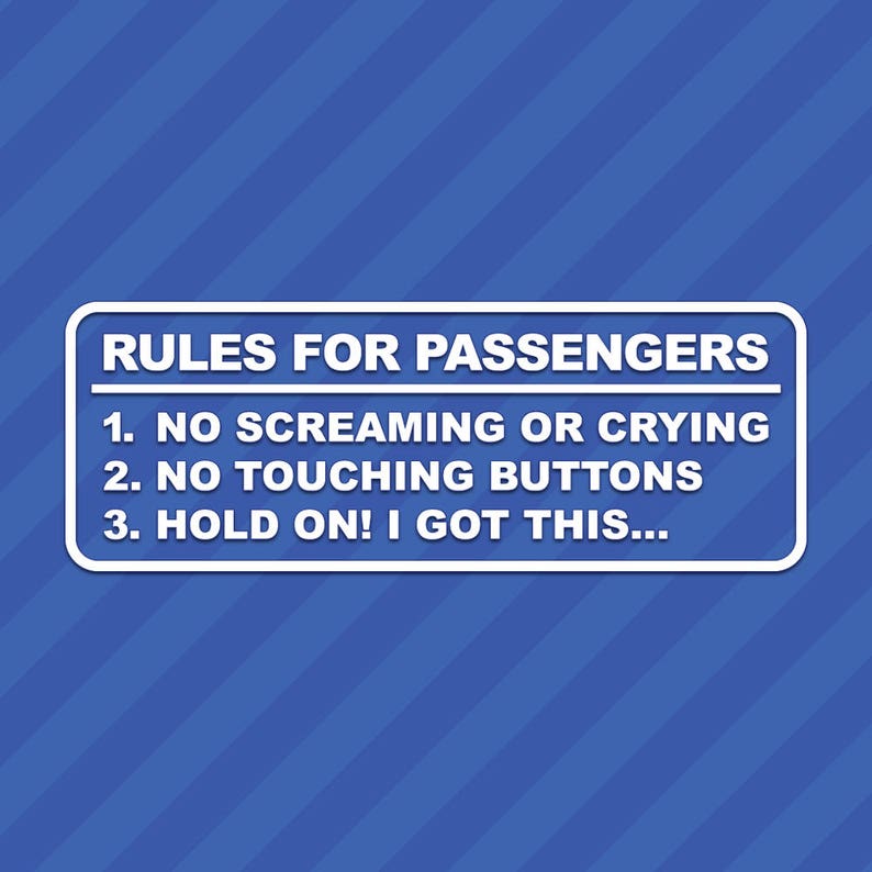 Rules for Passengers Vinyl Decal Sticker JDM - Etsy