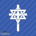 Star of David Cross Symbol Vinyl Decal Sticker Religion Jewish Judaism ...