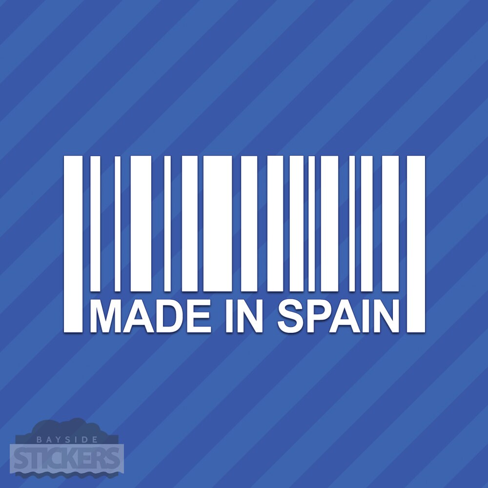 Made in Spain Barcode Vinyl Decal Sticker - Etsy