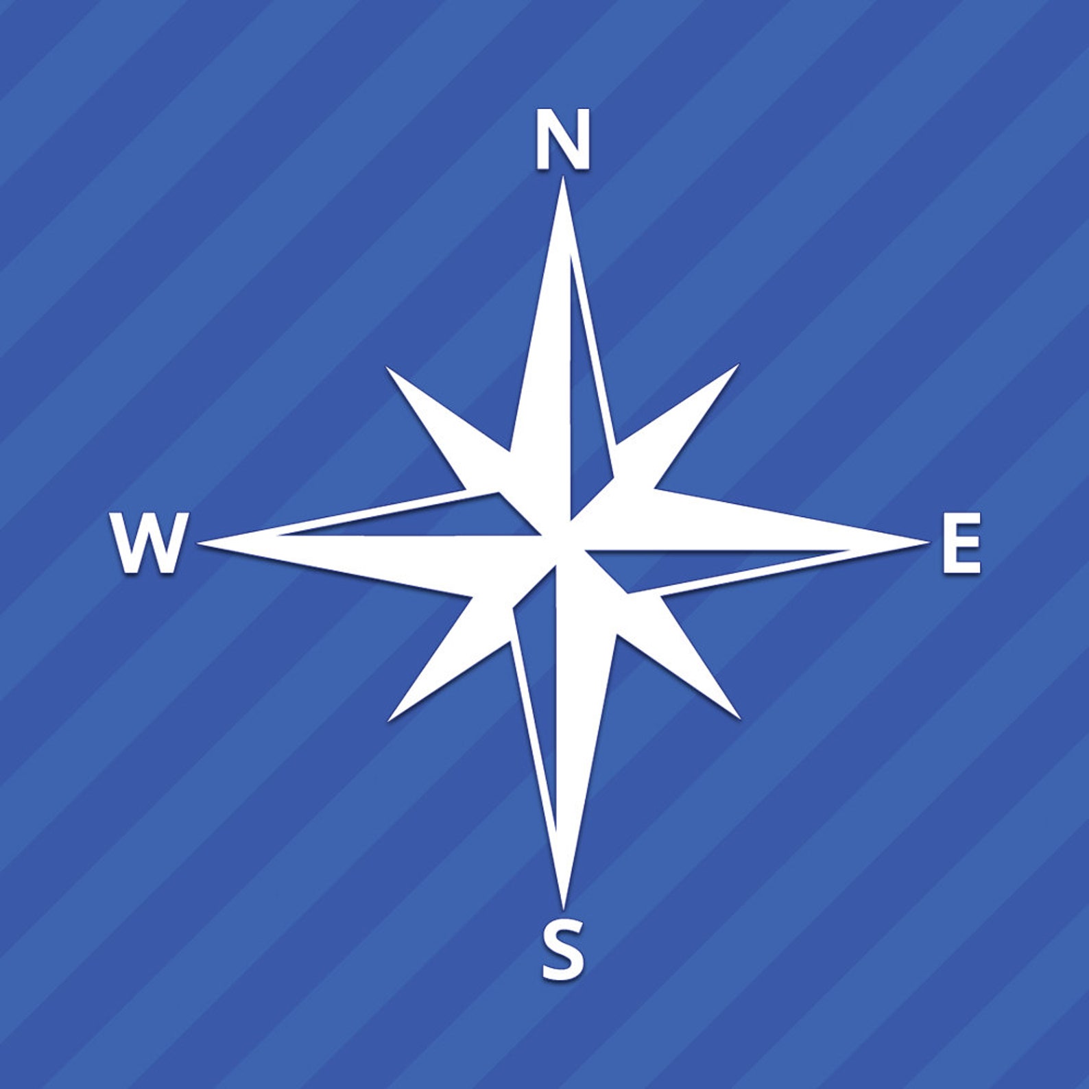 Compass Nautical Star North South East West Vinyl Decal Sticker - Etsy