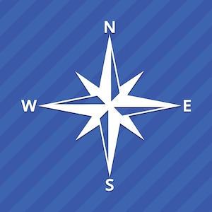 Compass Nautical Star North South East West Vinyl Decal Sticker - Etsy