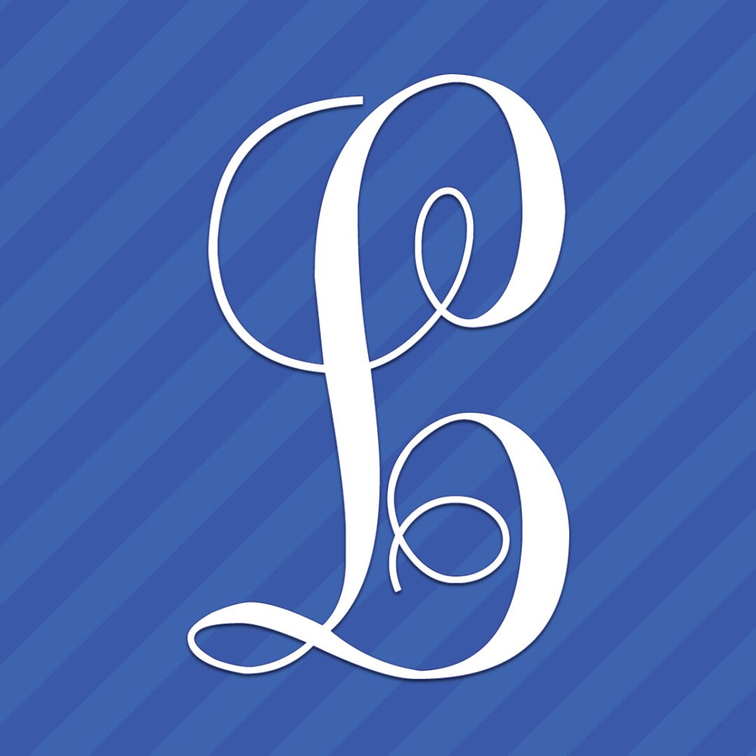 Vine Letter L Monogram Vinyl Decal Sticker - Etsy