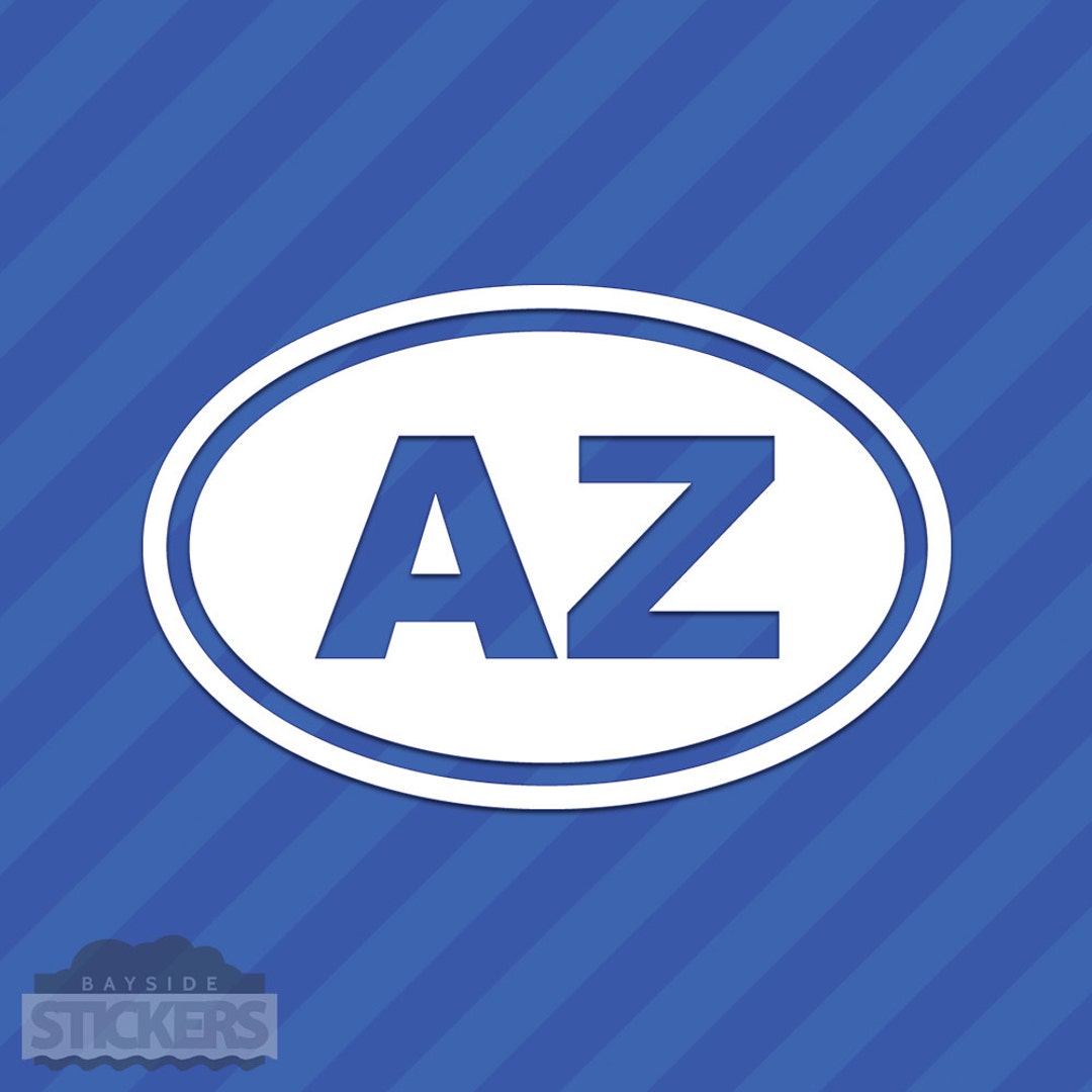 Arizona AZ Oval Vinyl Decal Sticker - Etsy