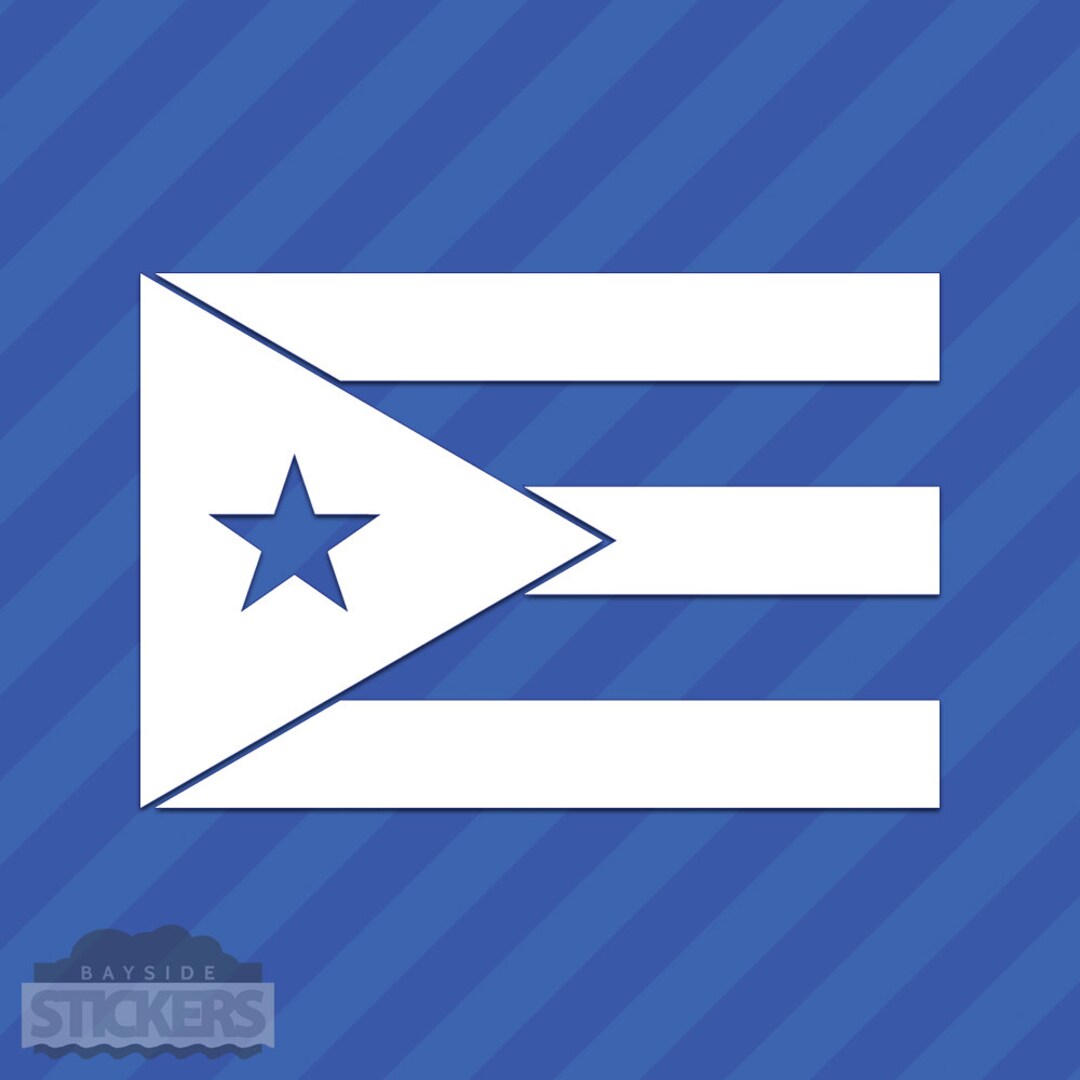 Puerto Rico Flag Vinyl Decal Sticker - Etsy