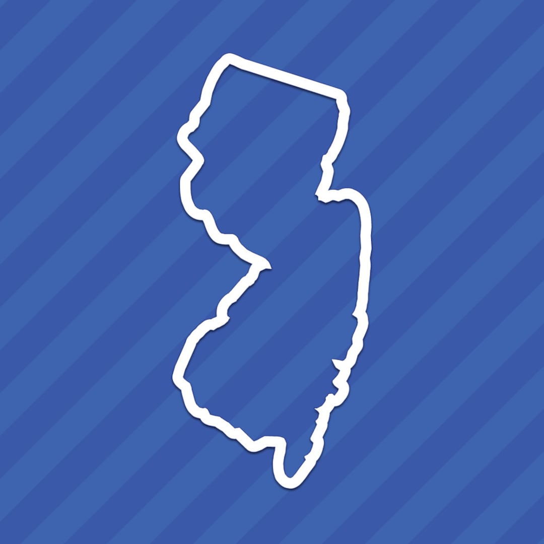 New Jersey NJ State Outline Vinyl Decal Sticker - Etsy