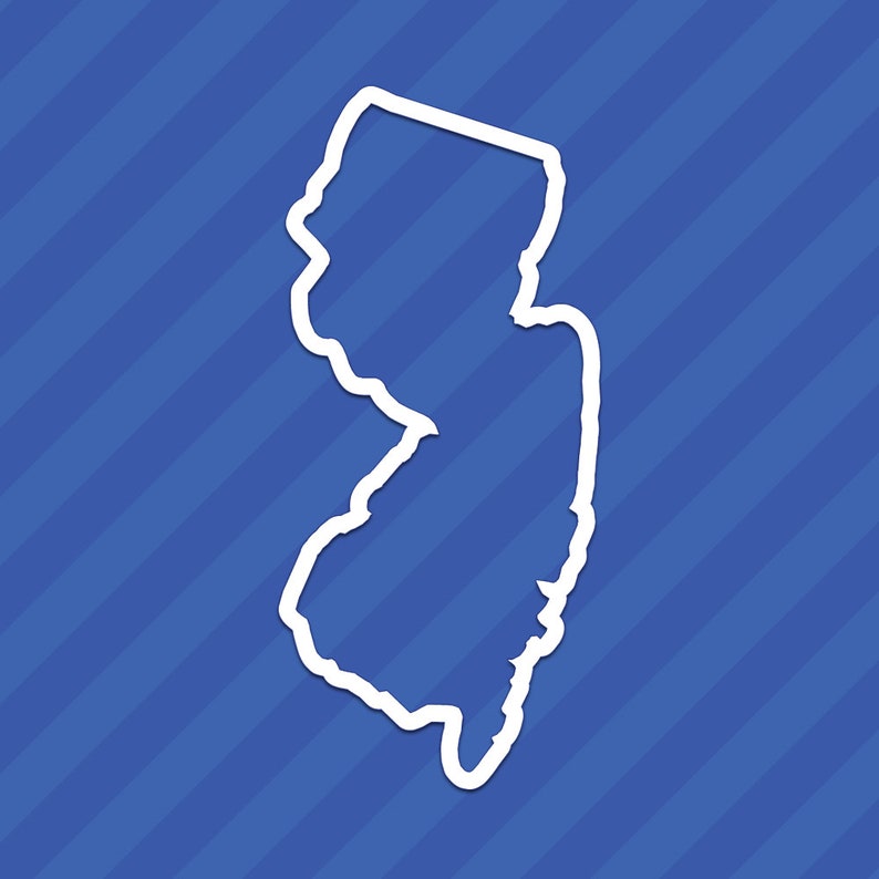 New Jersey NJ State Outline Vinyl Decal Sticker - Etsy
