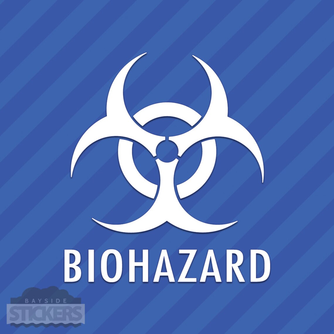 Biohazard Symbol With Text Vinyl Decal Sticker Horror - Etsy