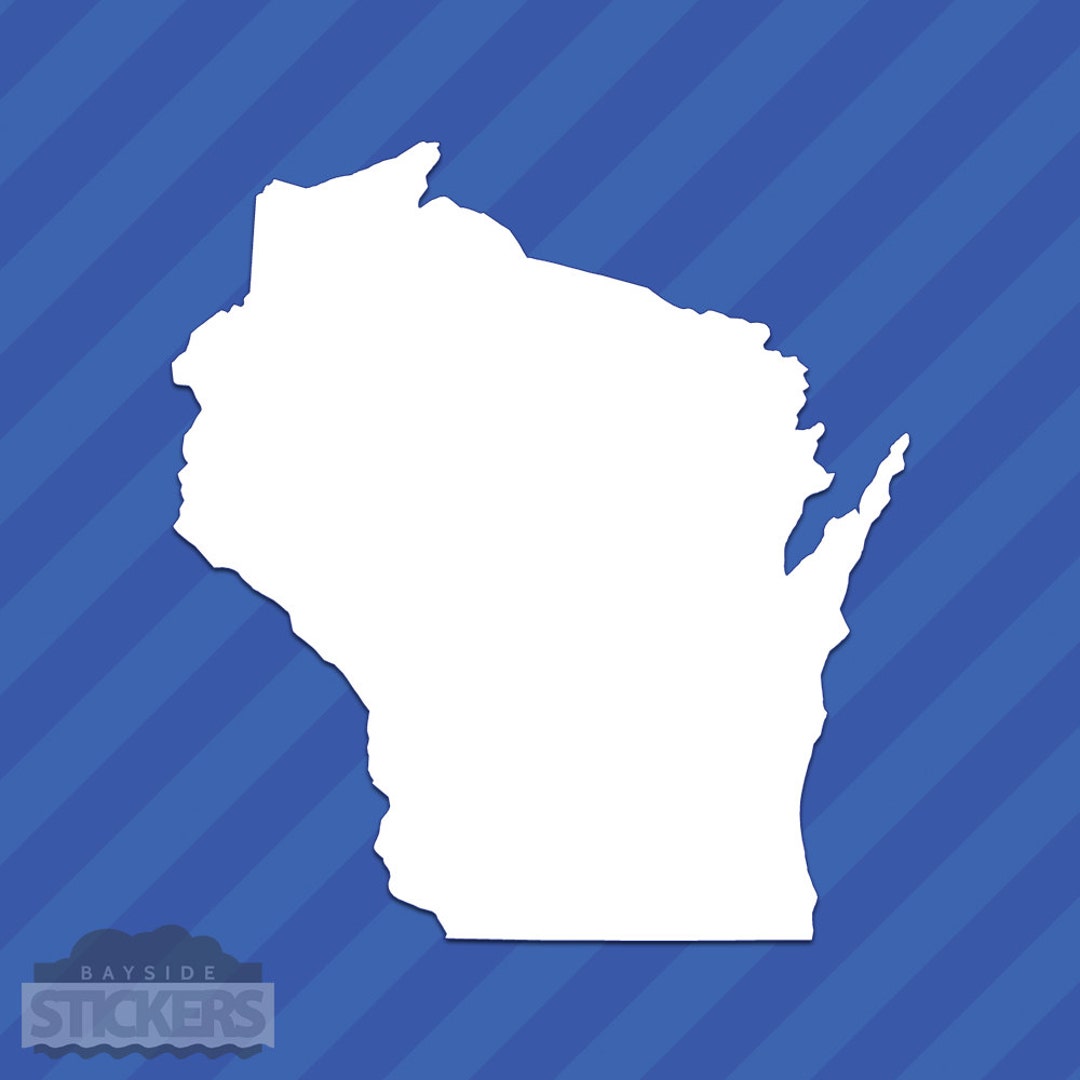 Wisconsin WI State Outline Vinyl Decal Sticker - Etsy