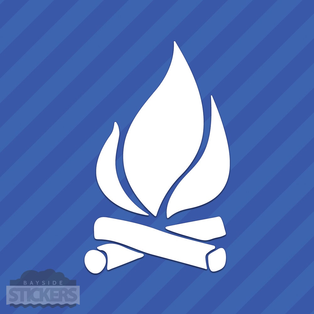 Campfire Vinyl Decal Sticker Camping Campsite - Etsy
