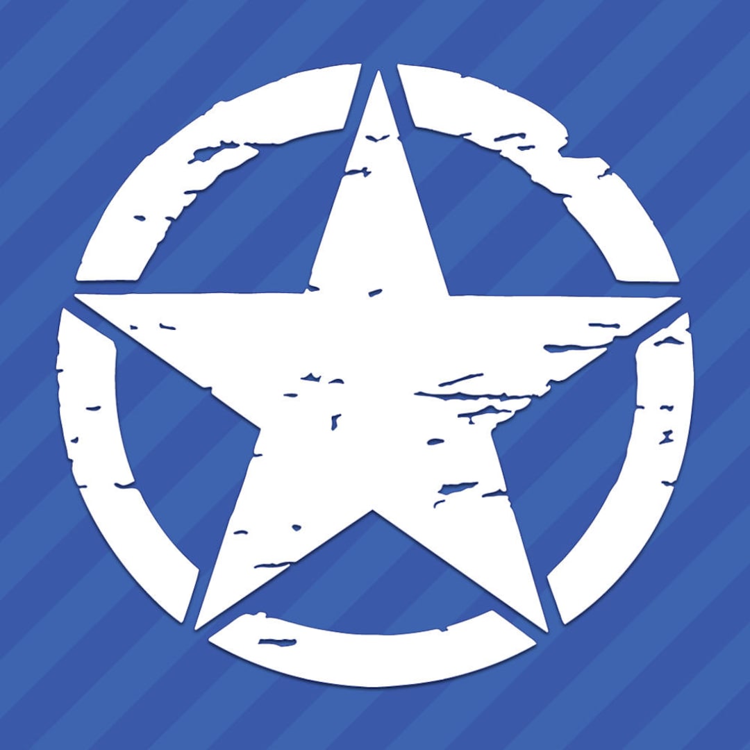 Army Military Star Distressed Tattered Vinyl Decal Sticker - Etsy