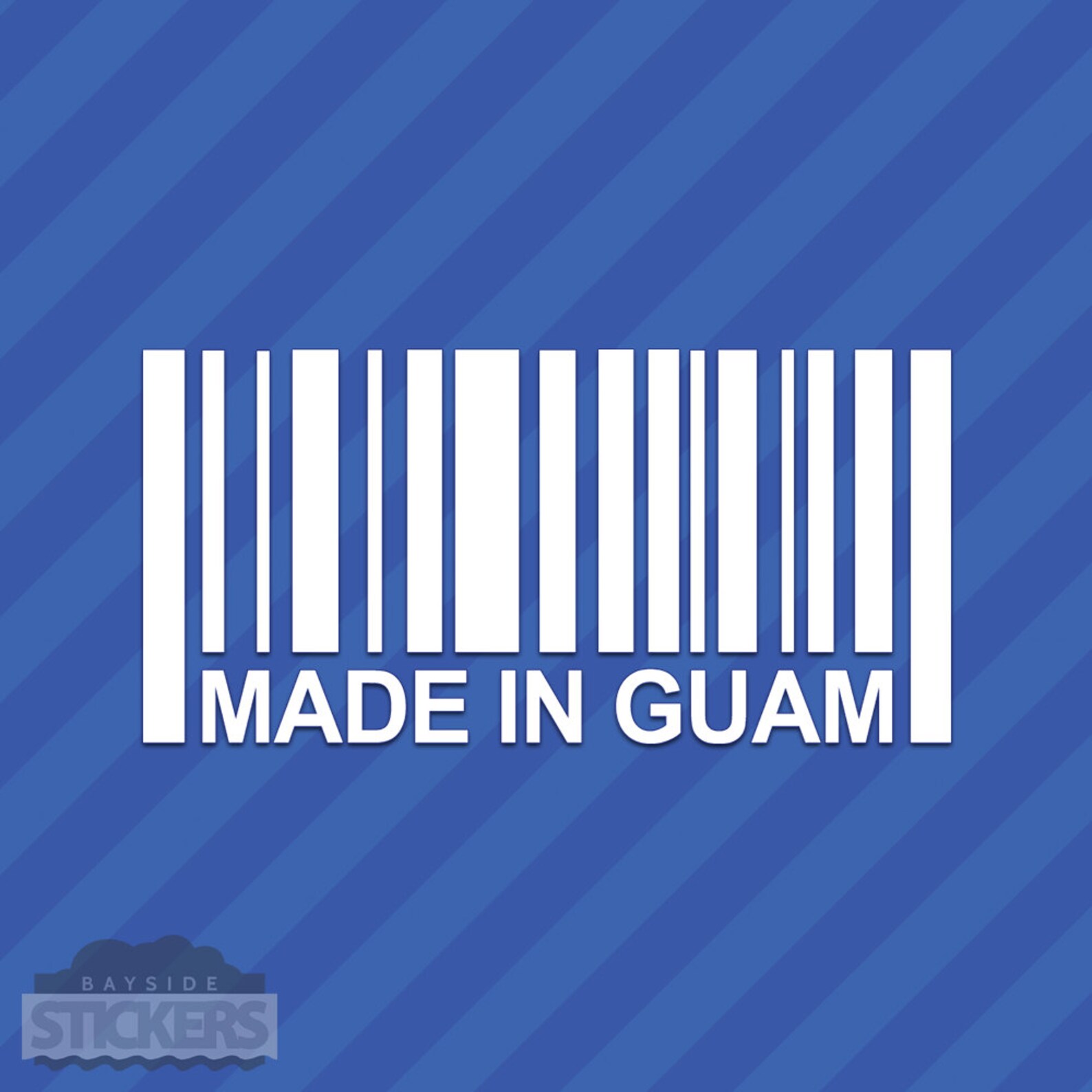 Made in Guam Barcode Vinyl Decal Sticker - Etsy