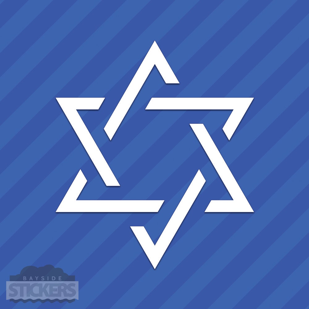 Star Of David Symbol Vinyl Decal Sticker Religion Jewish | Etsy