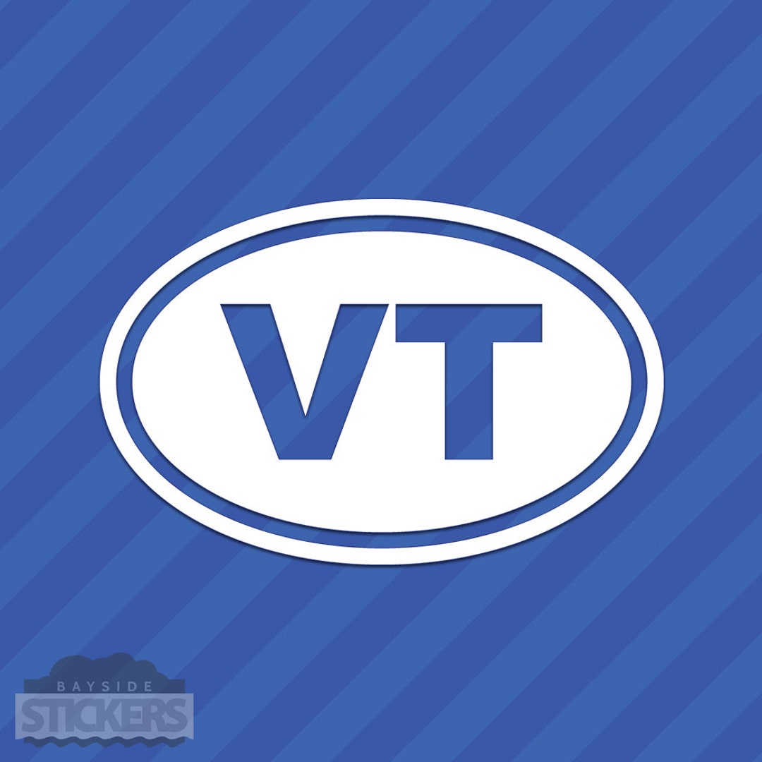 Vermont VT Oval Vinyl Decal Sticker - Etsy