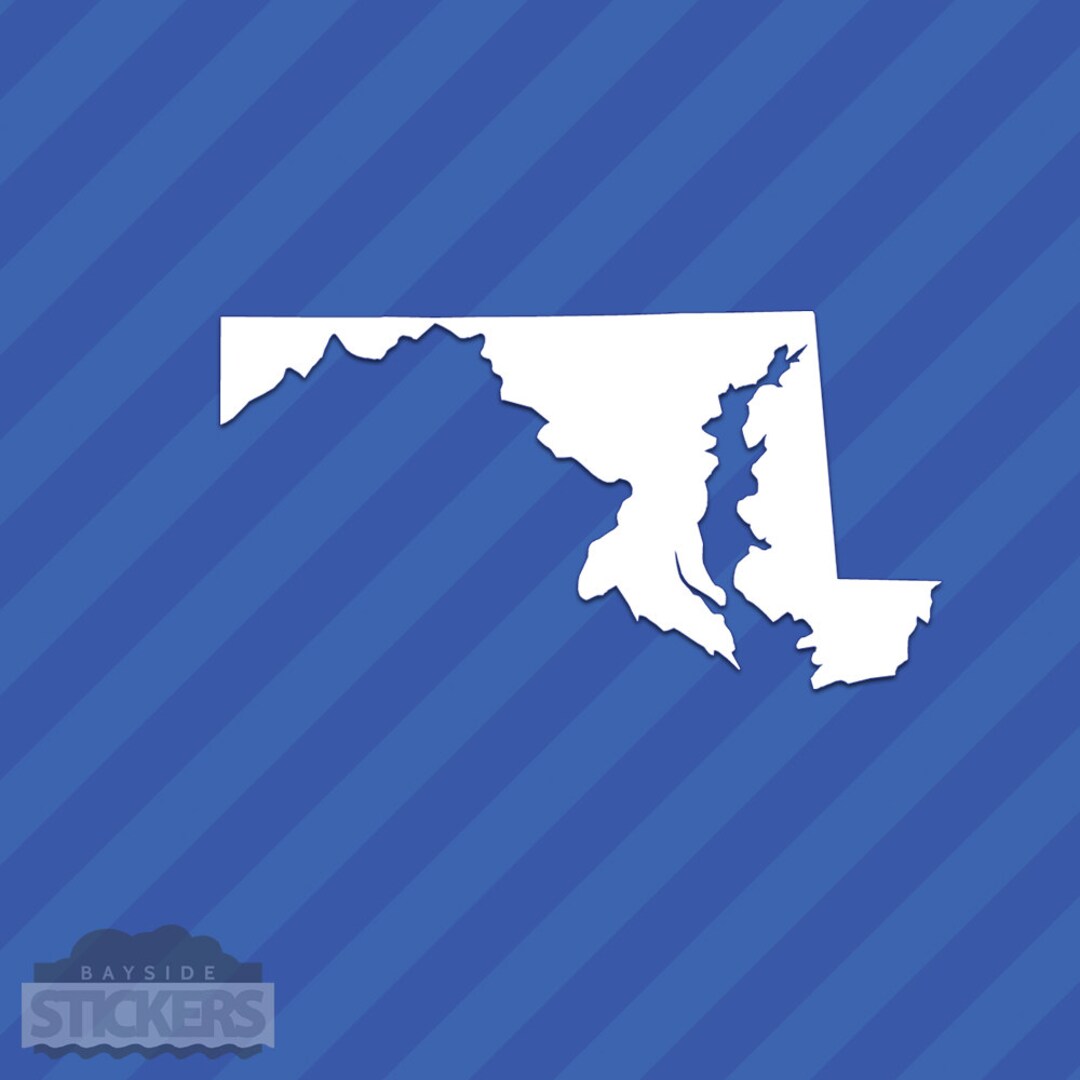 Maryland MD State Outline Vinyl Decal Sticker - Etsy