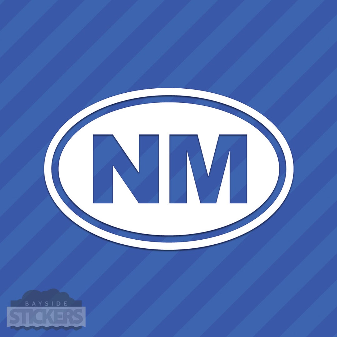 New Mexico NM Oval Vinyl Decal Sticker - Etsy