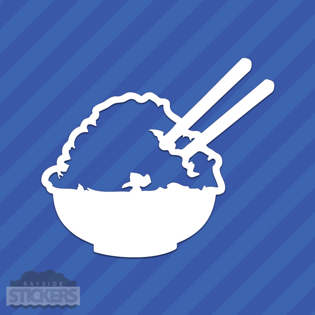 Rice Bowl Ricer Chop Sticks Vinyl Decal Sticker JDM Honda Toyota VTEC ...