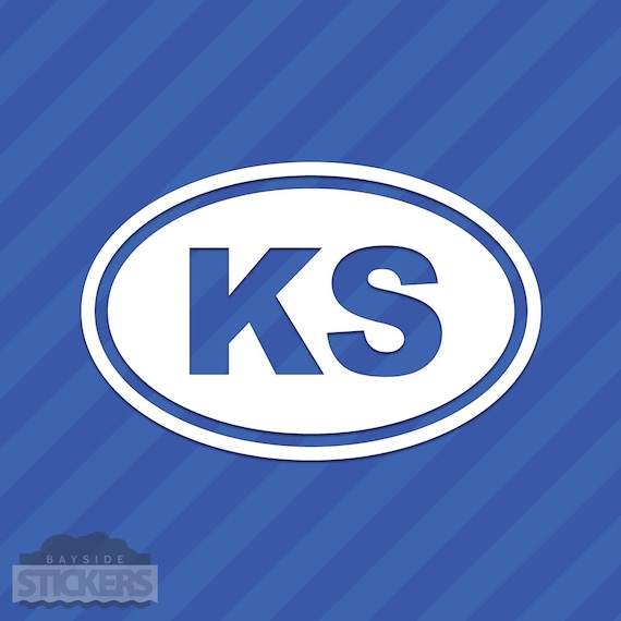 Kansas KS Oval Vinyl Decal Sticker | Etsy