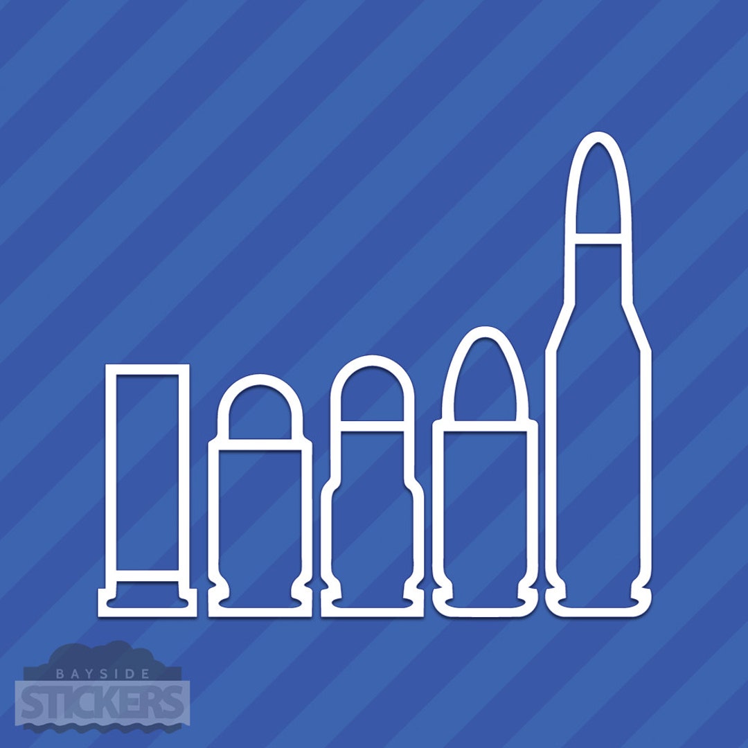 Bullet Stick Figure Family Vinyl Decal Sticker Ammo Ammunition Guns ...