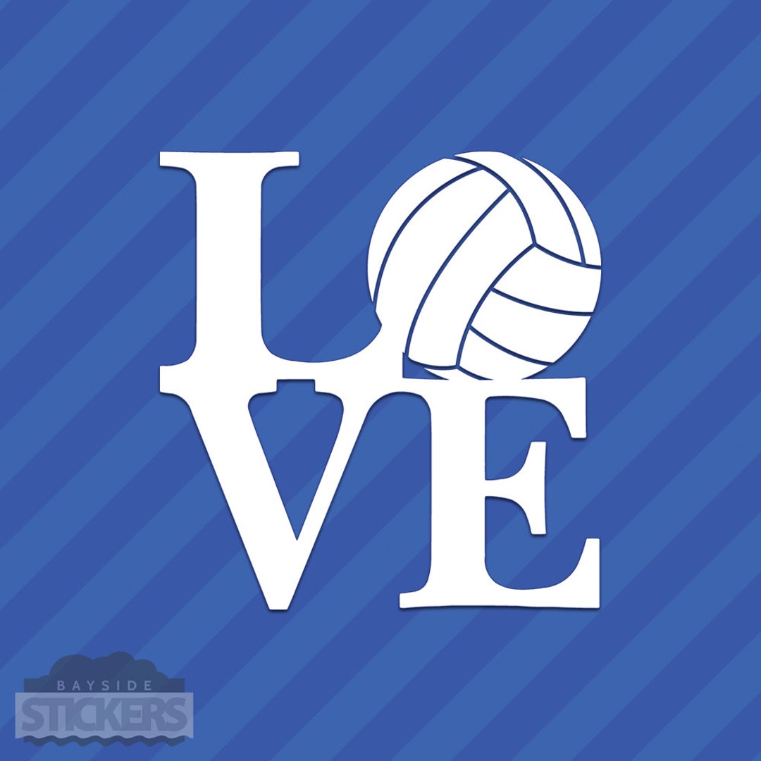 Love Volleyball Vinyl Decal Sticker - Etsy