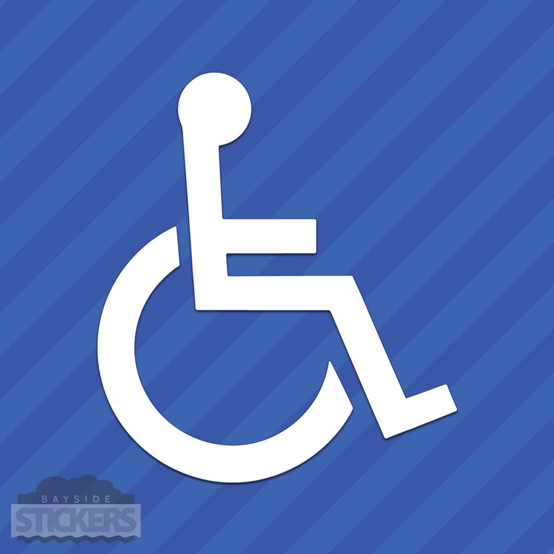 Handicap Symbol Vinyl Decal Sticker Wheelchair Disabled - Etsy