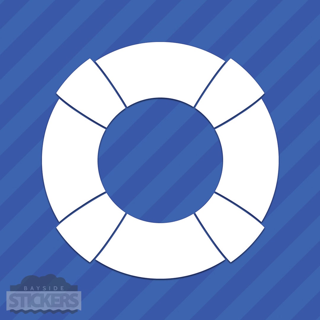Life Preserver Vinyl Decal Sticker Life Guard Beach Pool Ocean - Etsy